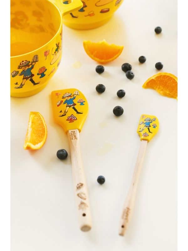 Buy Pippi Longstocking Yellow Silicone Spatula with Wood Handle Astrid Lindgren