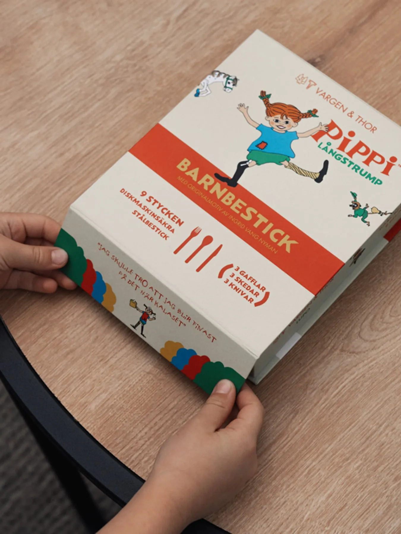 Kids cutlery Pippi Longstocking -9 pieces - Astrid Lindgren